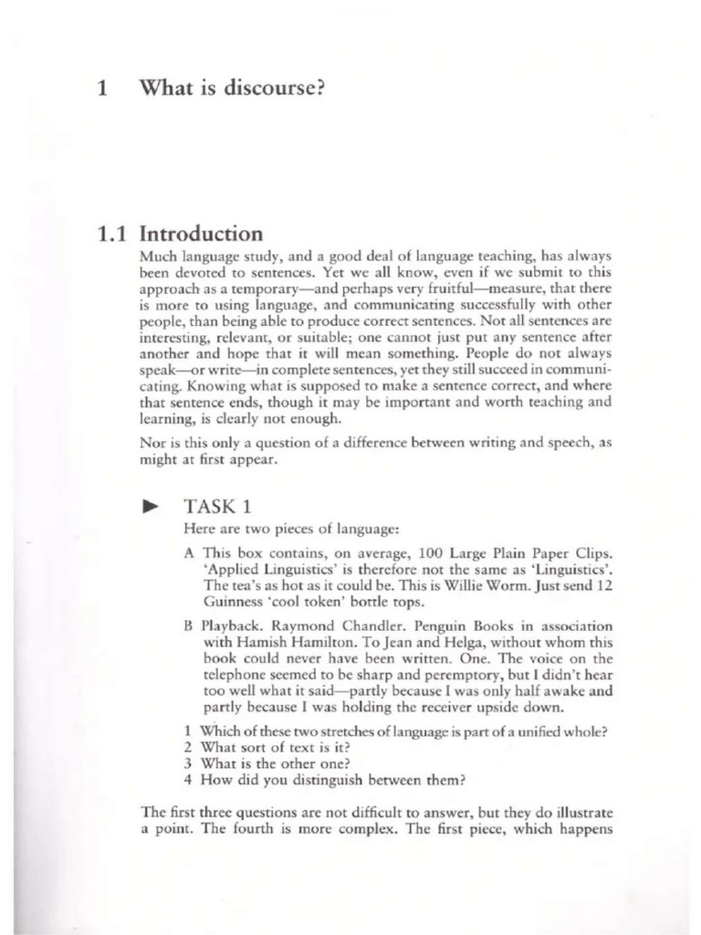 Discourse Analysis 1 | PDF