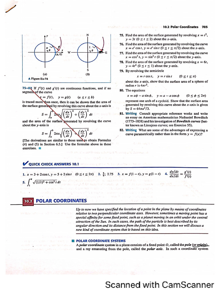 Area Tangent Lines Arc Length | PDF
