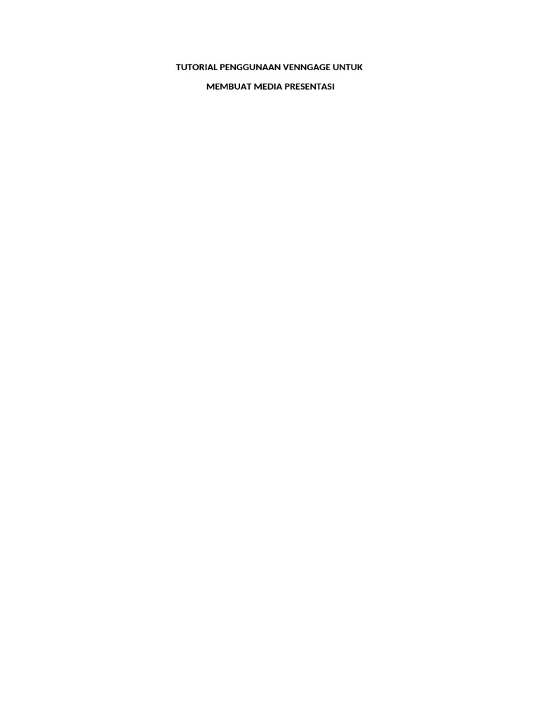 Tutorial Penggunaan Venngage Untuk | PDF