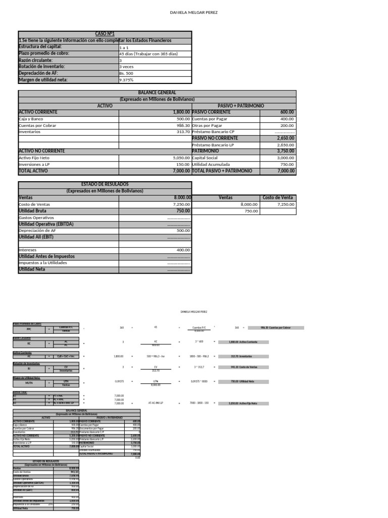 Actividad N 3 Individual - Daniela Melgar Perez | PDF | Apalancamiento (Finanzas) | Hoja de balance