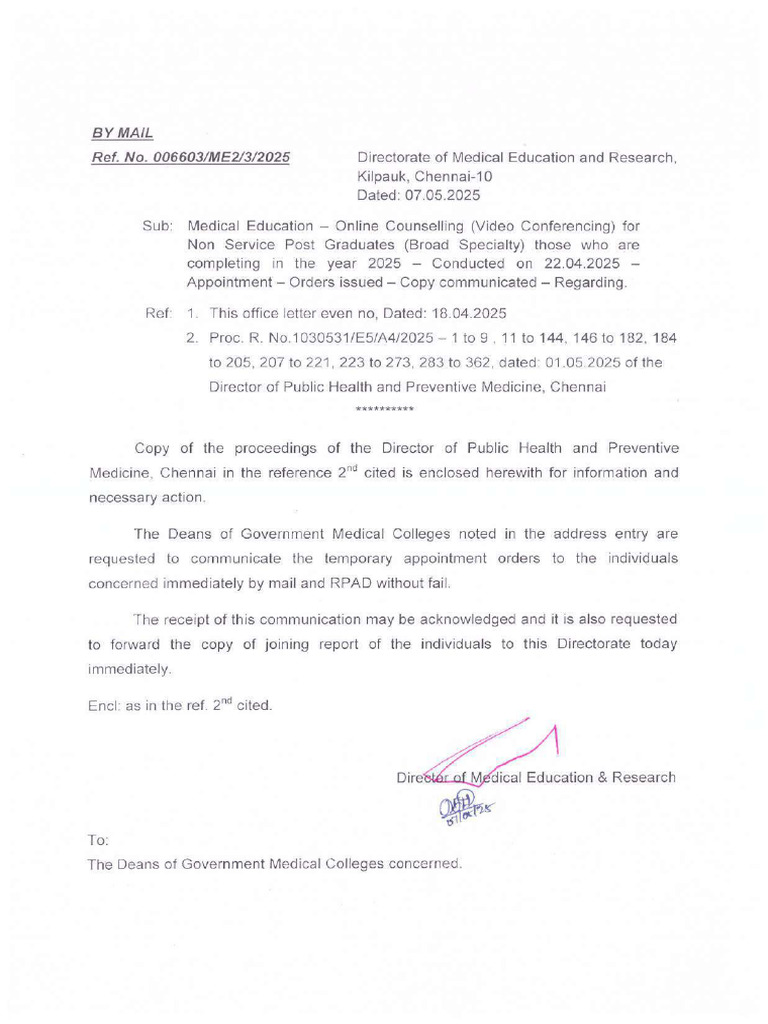 Dms Bs Appointment Orders Compressed | PDF