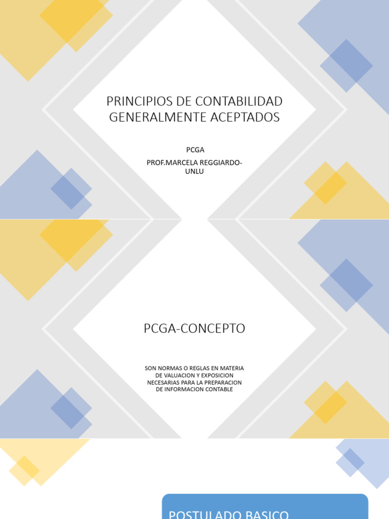 Principios de Contabilidad Generalmente Aceptados | PDF | Contabilidad ...