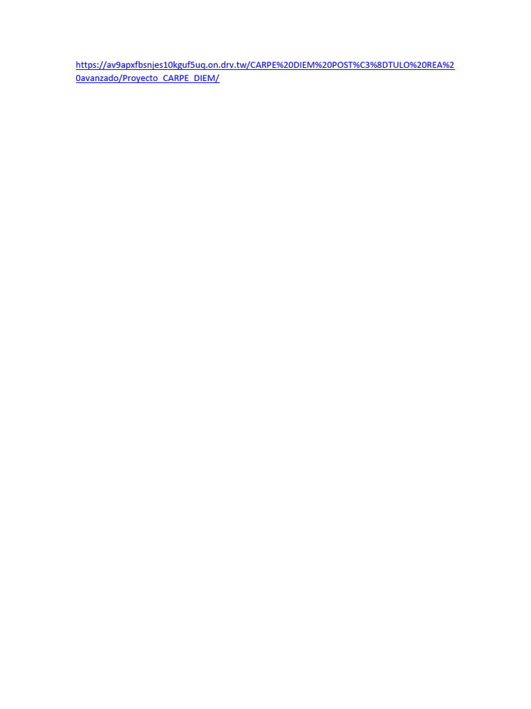 0avanzado/proyecto CARPE DIEM | PDF