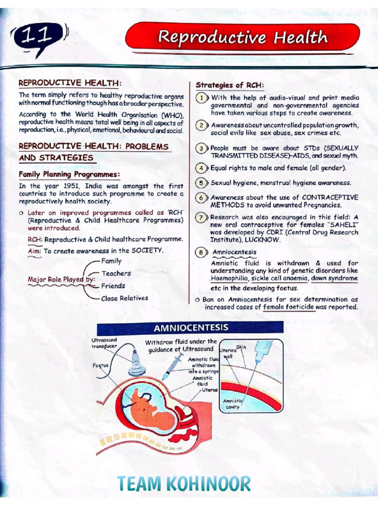 Reproductive Health Zoology Med Easy by Team Kohinoor | PDF