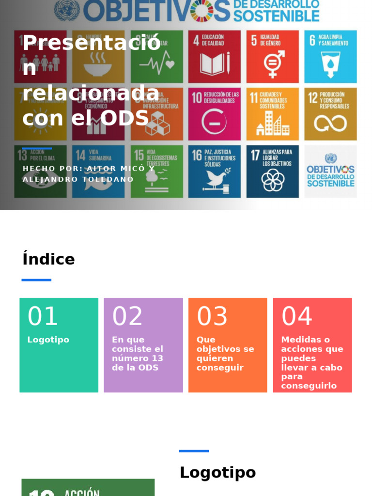 ODS 13: Acción Urgente por el Clima | PDF