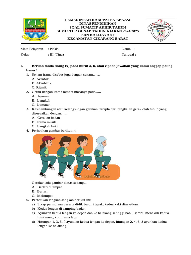 SAS 2 PJOK Kelas III | PDF