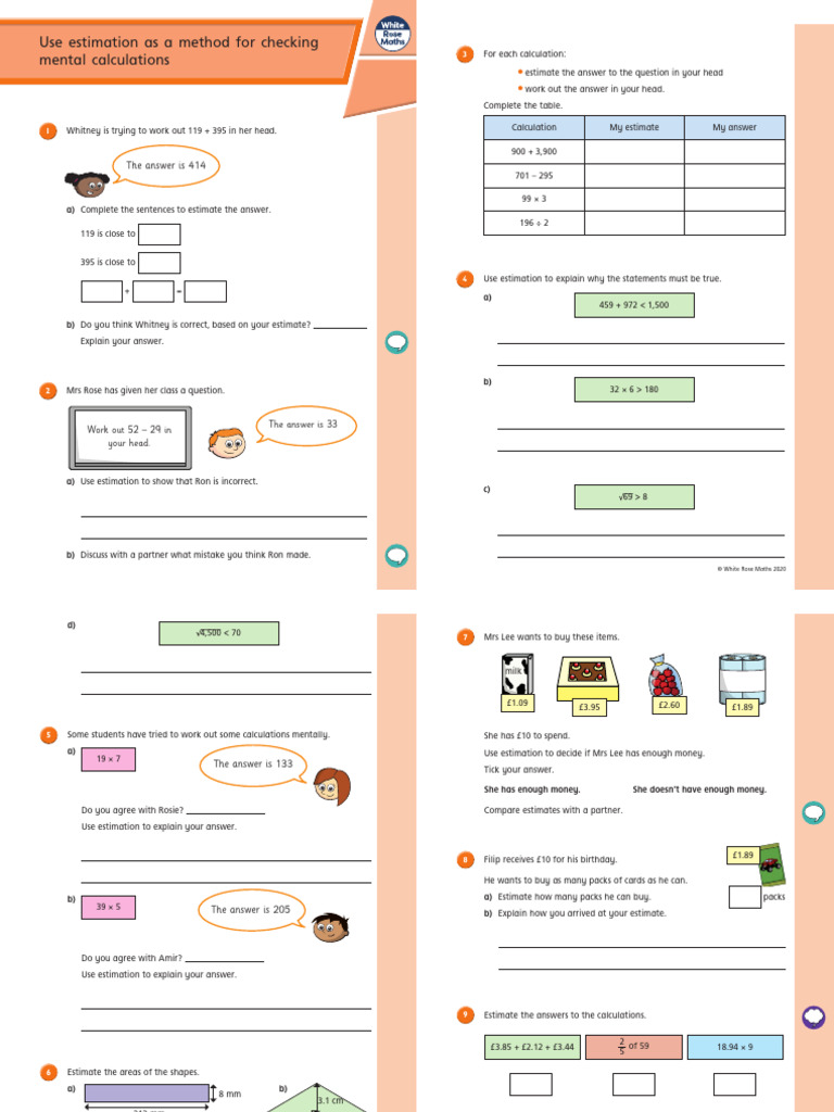 Estimation Techniques for Mental Math | PDF | Mathematics