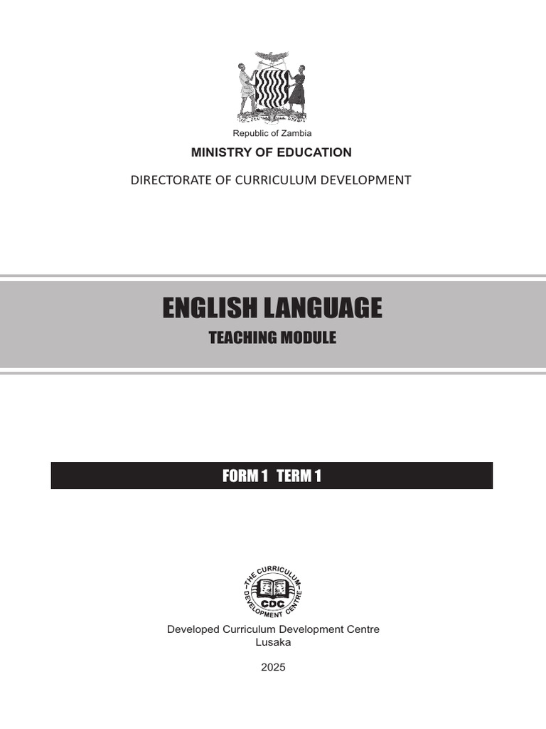 1 English Language Teaching Module Term 1 | PDF | Part Of Speech | Verb