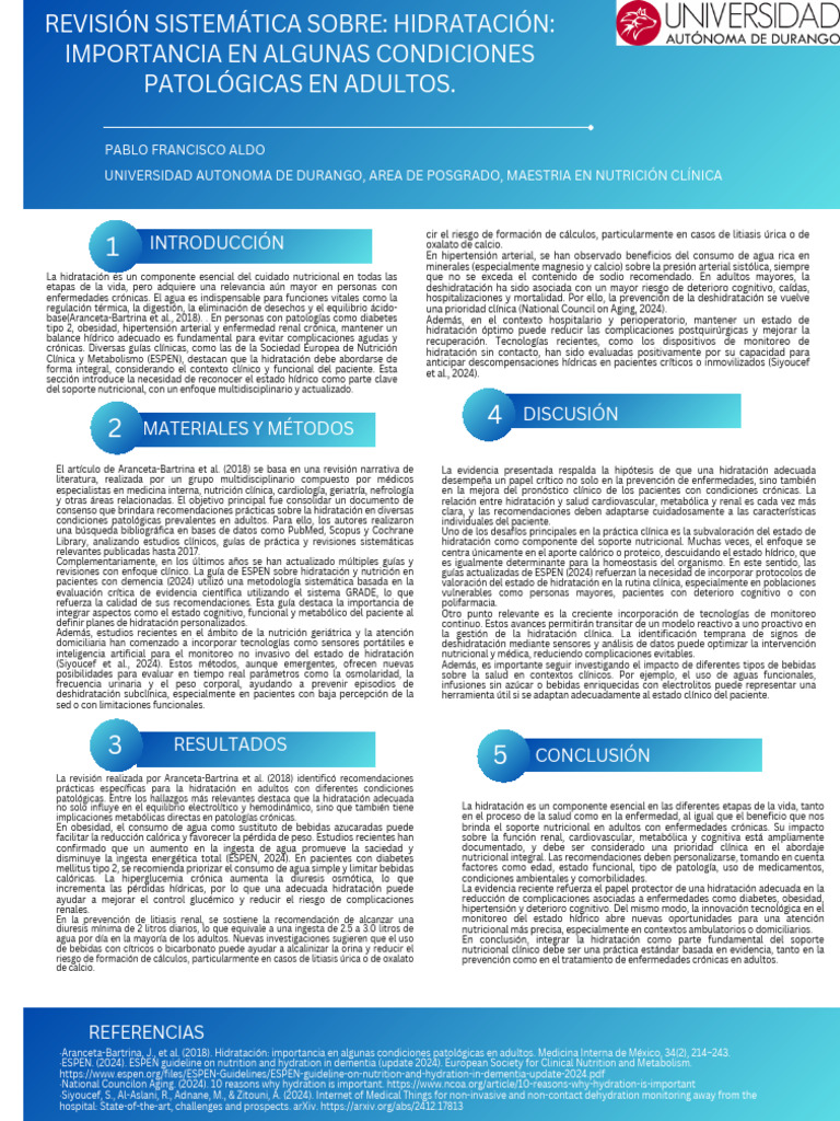 Hidratación en Enfermedades Crónicas Adultos | PDF | Diabetes | Obesidad