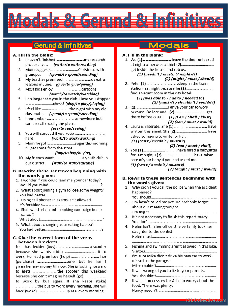 Modals & Gerund & Infinitives | PDF