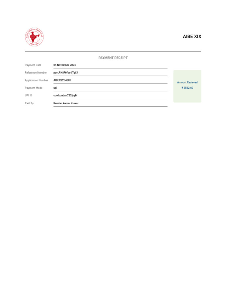 AIBE XIX - Make Payment | PDF