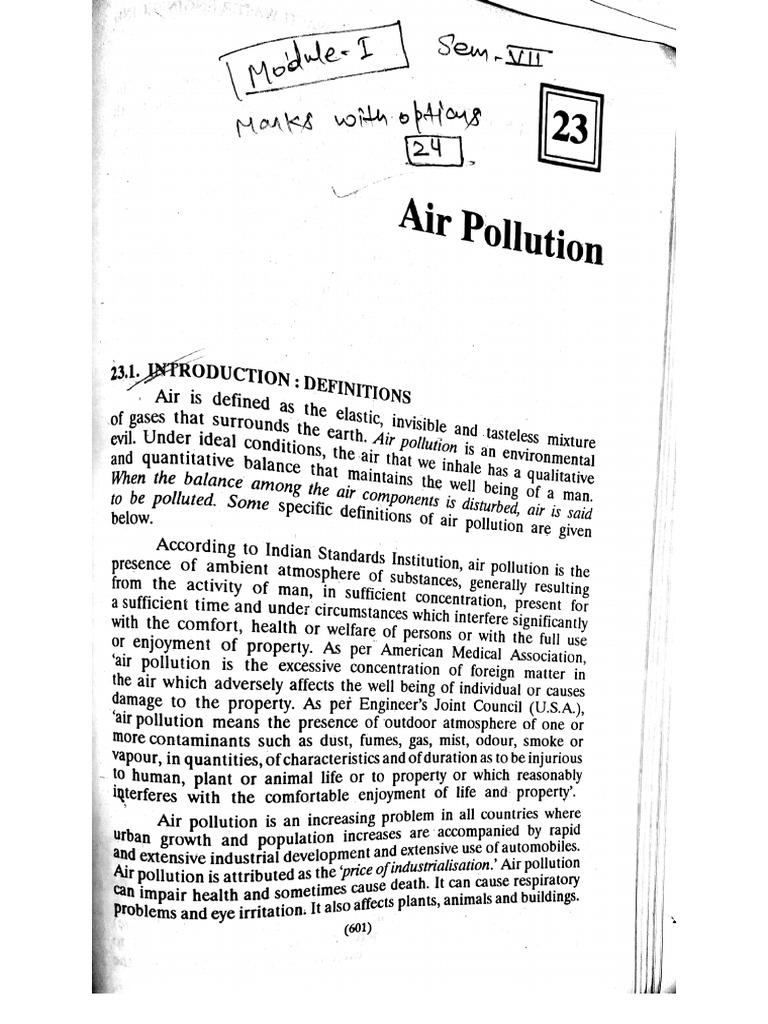 Air Pollution 9 Assignment | PDF