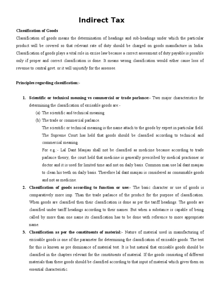 Classification of Goods | PDF | Tariff | Expert