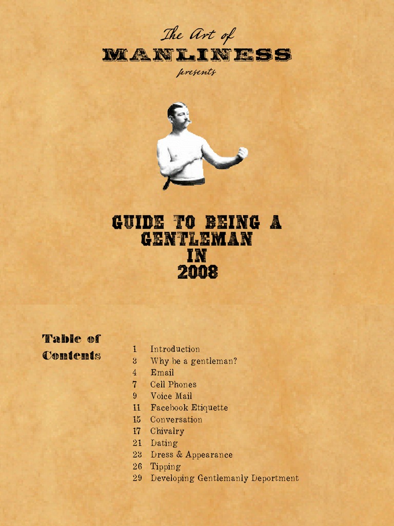Art of Manliness Guide To Being A Gentleman | Download Free PDF ...