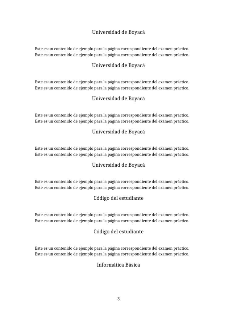 Examen Informatica Basica Numerado | PDF