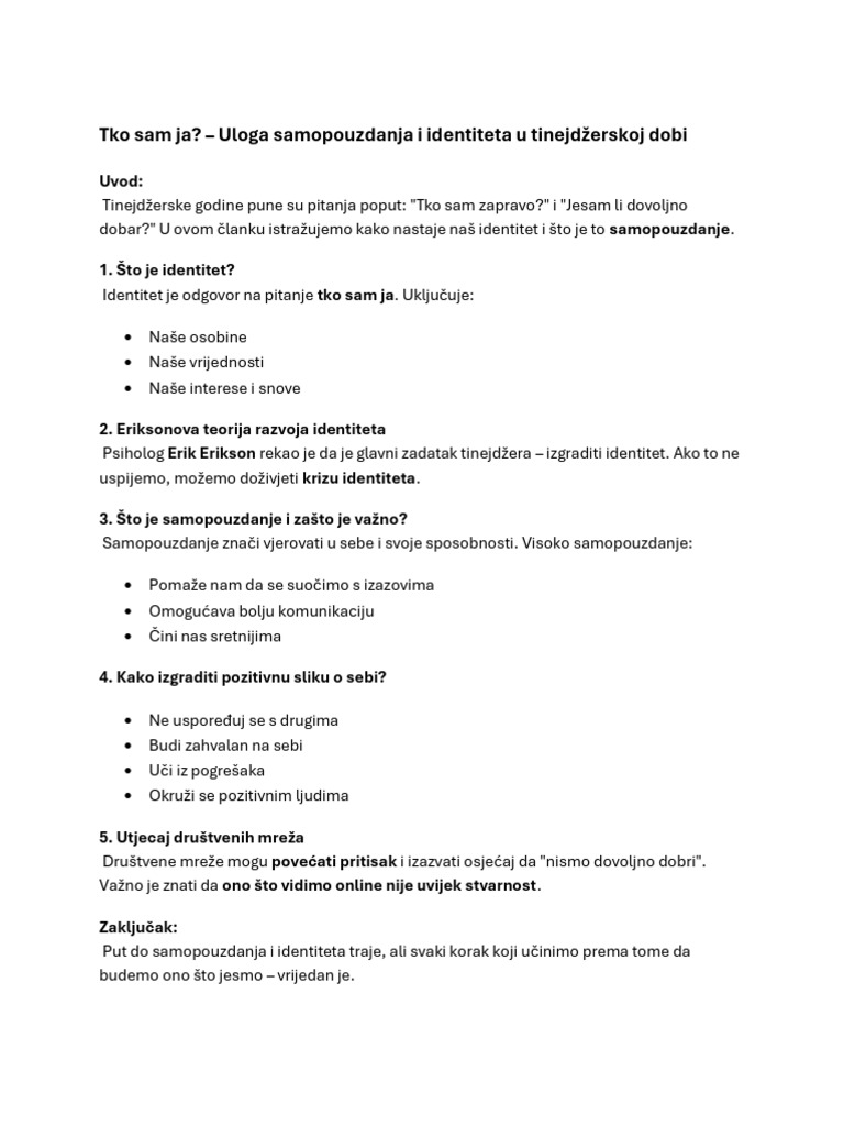 Tko Sam Ja | PDF