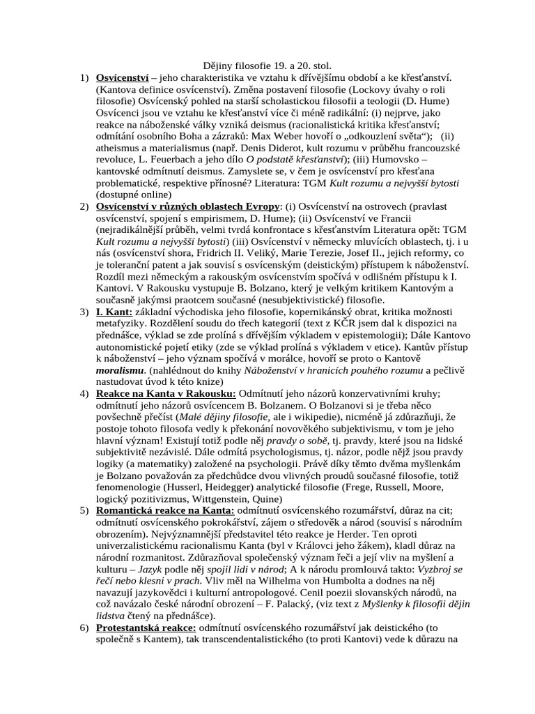 Dějiny Filosofie 19 | PDF