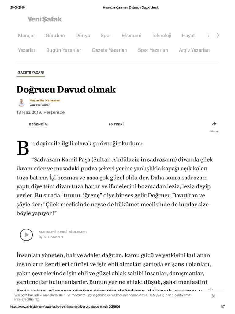 Hayrettin Karaman - Doğrucu Davud Olmak | PDF