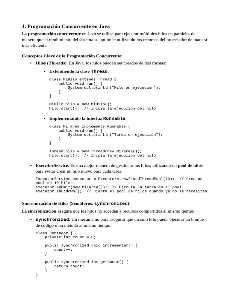 Programación Concurrente en Java: Thread | PDF | Hilo (Computación) | Zócalo de red