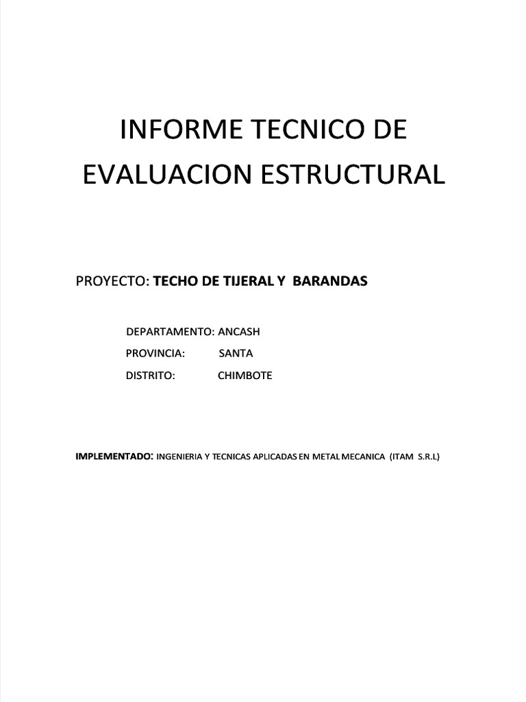 pdf-informe-tecnico-de-evaluacion-estructural_compress | PDF | Acero | Hormigón