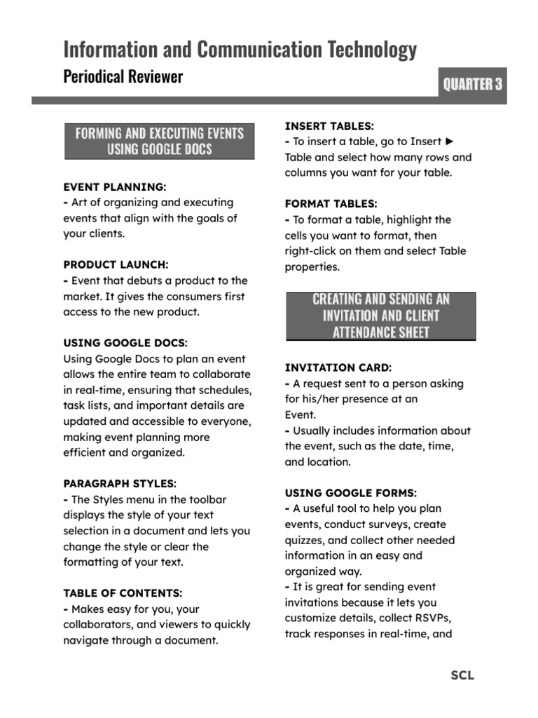 ICT REVIEWER 3rd Quarter | PDF | Typefaces | Spreadsheet