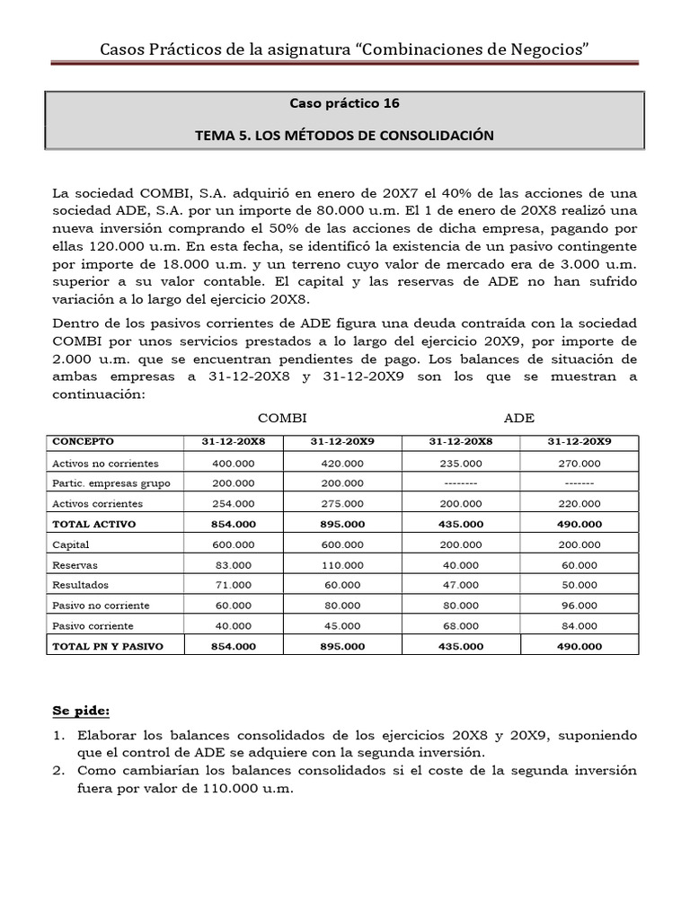 Caso PrÃ¡ctico 16 | PDF