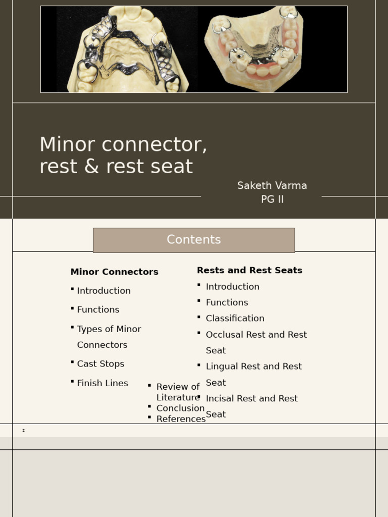 Minor Connector & Rests | PDF | Dental Implant | Dentistry Branches