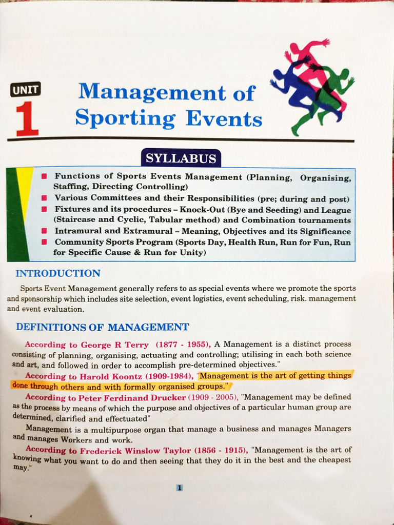 Sports Event Management | PDF