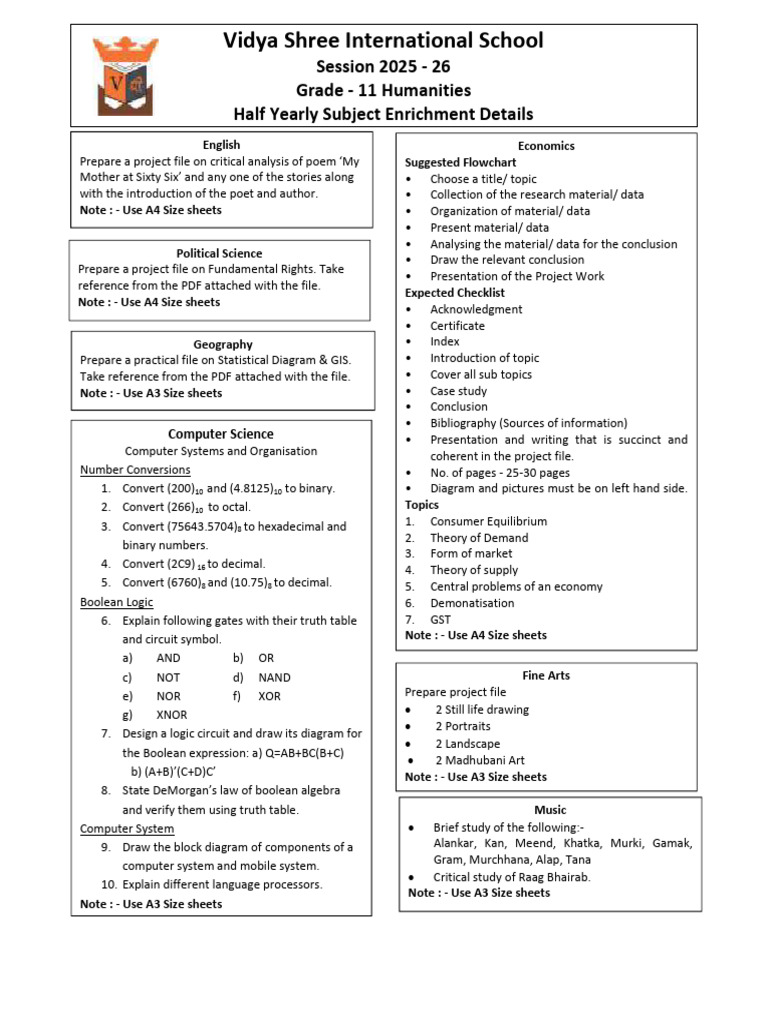 Grade 11 Humanities Project Guidelines | PDF