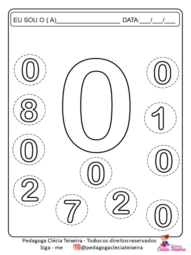 Números del 0 al 10 para colorear | PDF