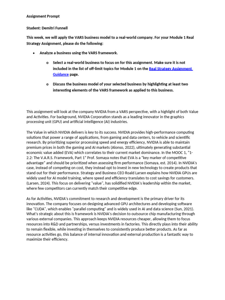 Module 1 Real Strategy Assignment - Demitri Funnell | PDF | Artificial Intelligence ...