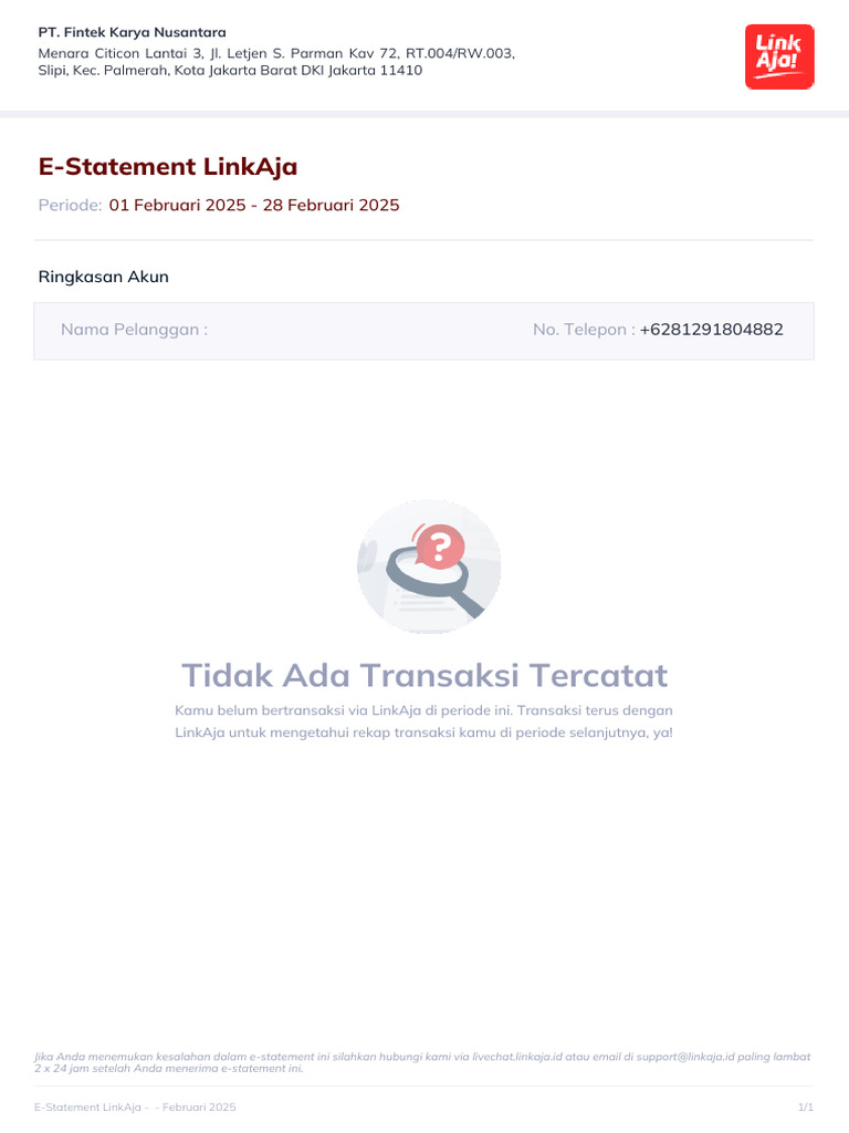 Estatement 6281291804882 Februari 2025 | PDF