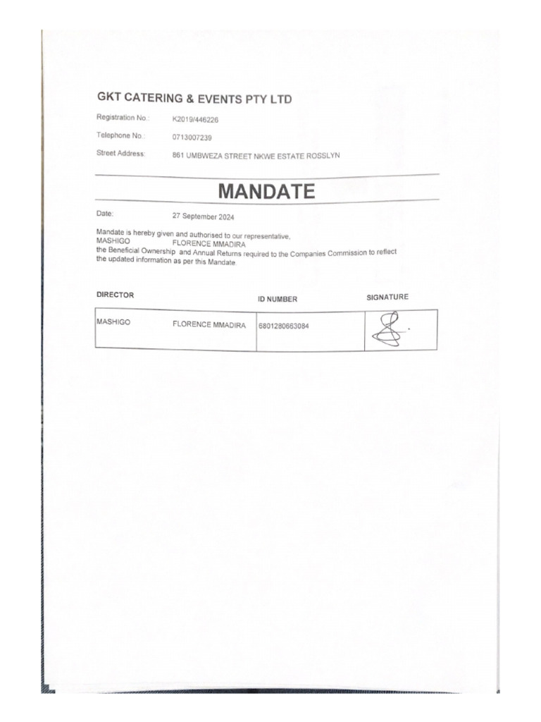 Mandate | PDF