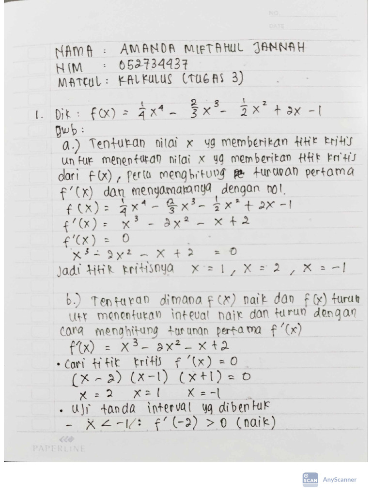 Tugas Kalkulus 3 | PDF