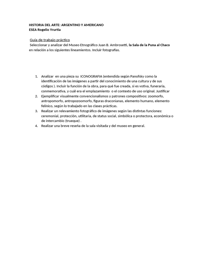 Consigna Tp. Etnografico | PDF