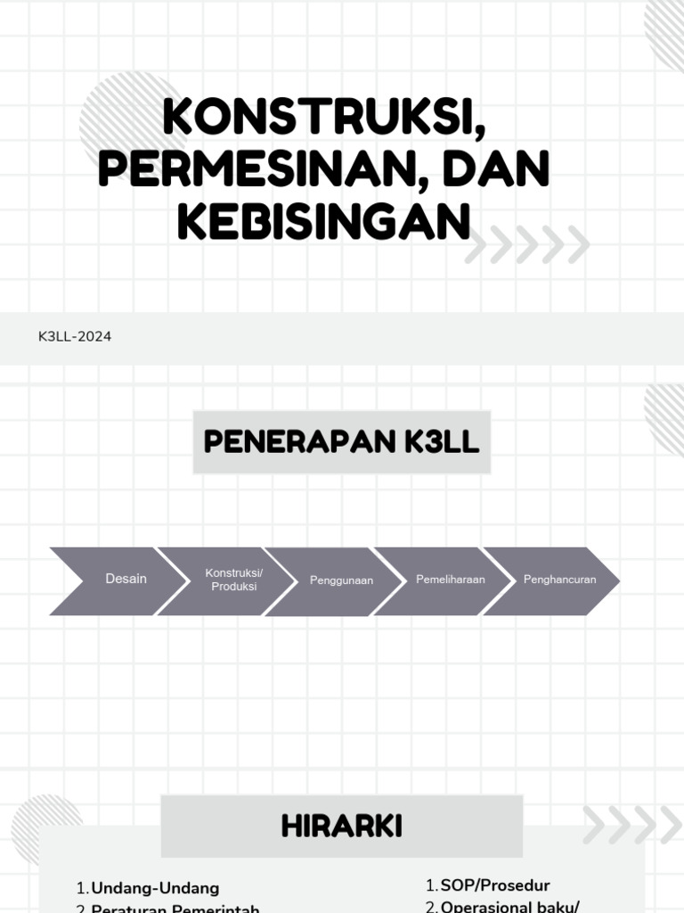Konstruksi, Permesinan Dan Kebisingan_PPT 2020.Pptx (1) | PDF