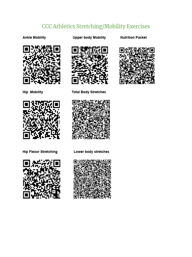 CCC Stretch - Mobility Resources | PDF