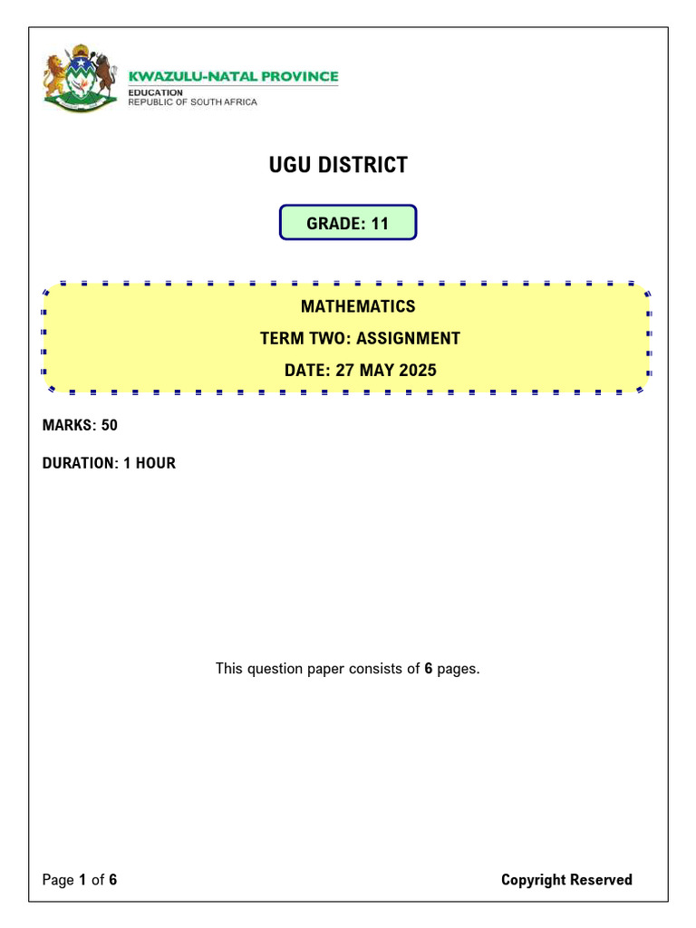 (Edited) Final Term 2 Assignment GR 11 | PDF | Circle | Geometric Shapes