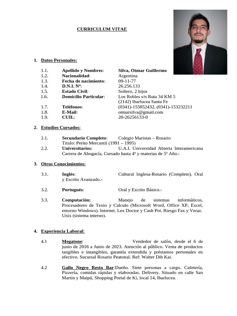 CV Otmar Silva 2023 | PDF