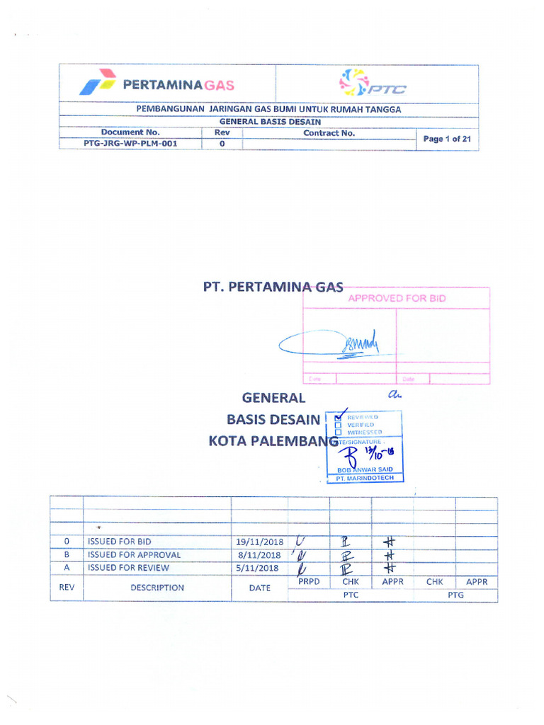 PTG-JRG-WP-PLM-001 General Basis Desain - Rev. 0 | PDF