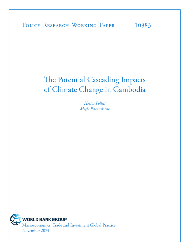 Potential of The Cascading Impacts Climate Change Tade Investment ...