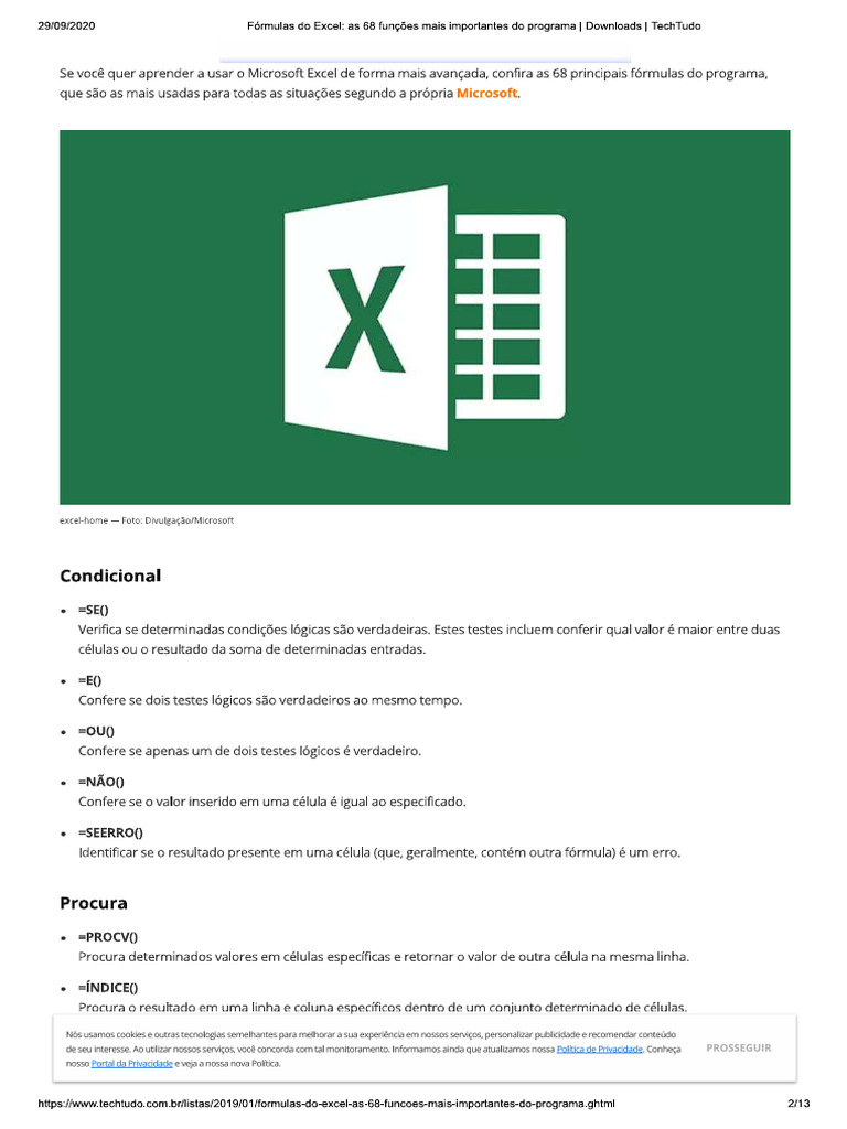 A - Excel 15 Formulas | PDF