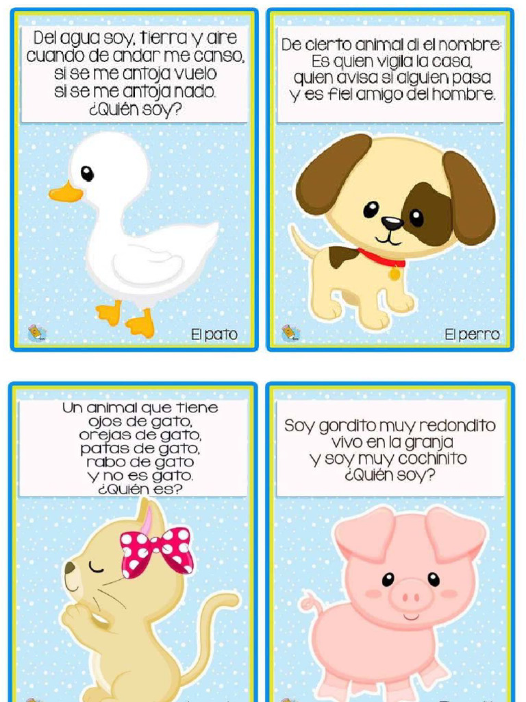 Adivinanzas Animales | PDF