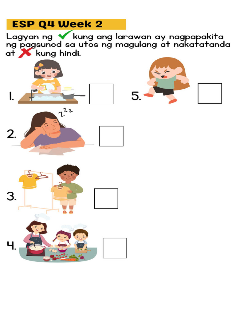 Worksheet Grade 1 Quarter 4 Week 2 | PDF