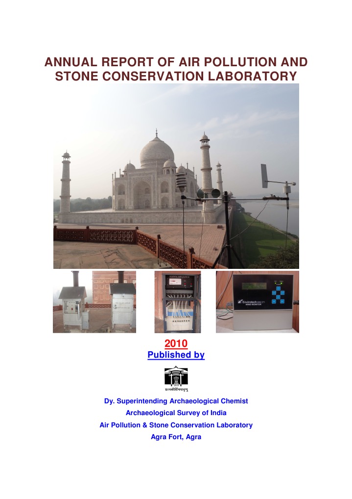 Annual Report of Air Pollution and Stone Conservation Laboratory | PDF ...