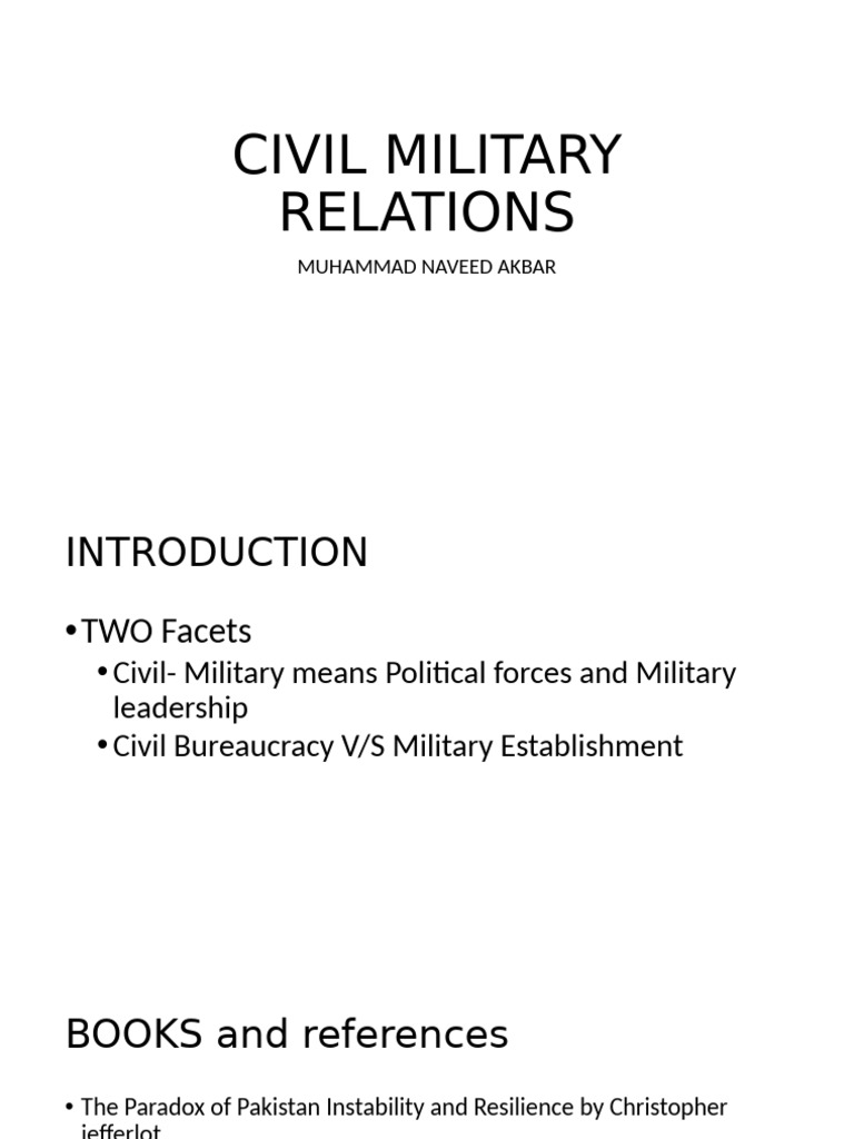 Civil Military Relations | PDF