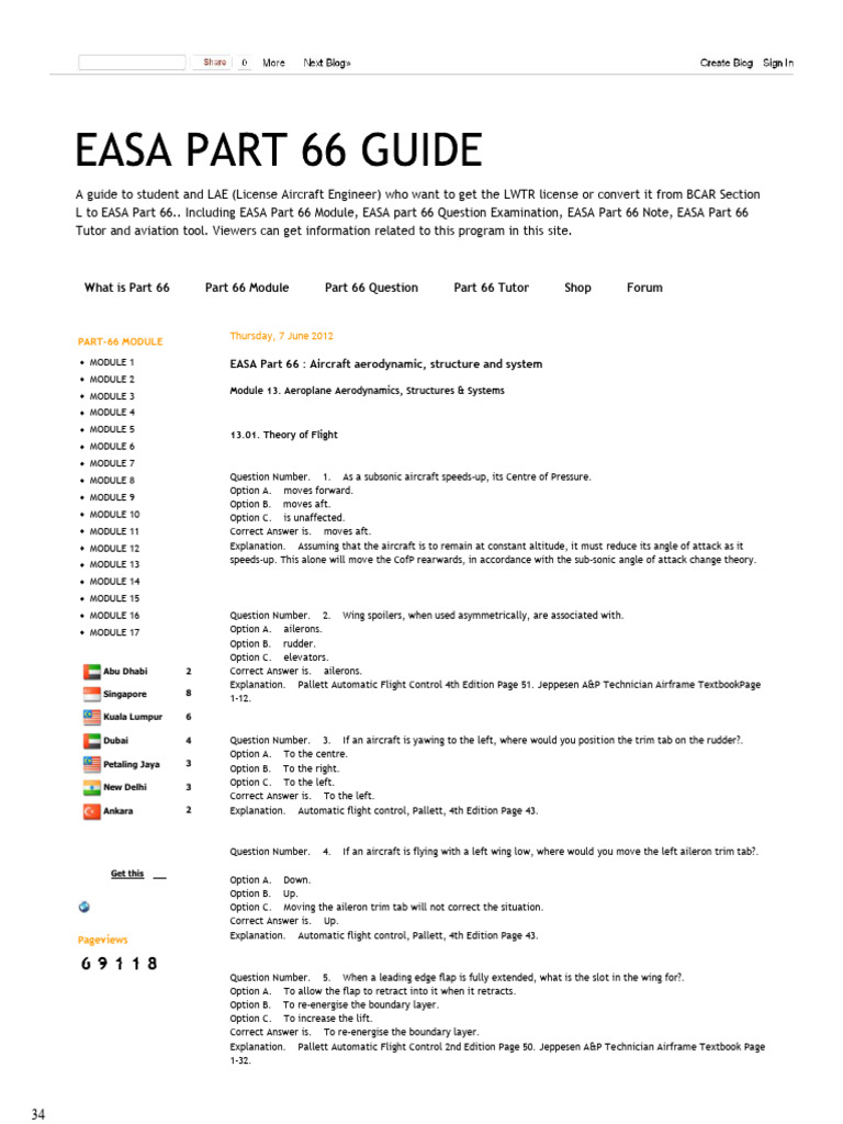 Module 13 - EASA Part 66 Guide Question | PDF | Helicopter Rotor | Helicopter