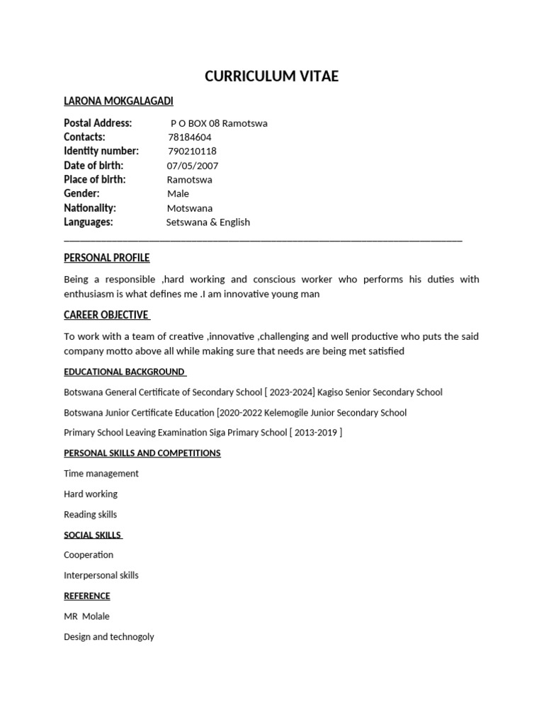 Curriculum Vitae JC Jagermeister | PDF