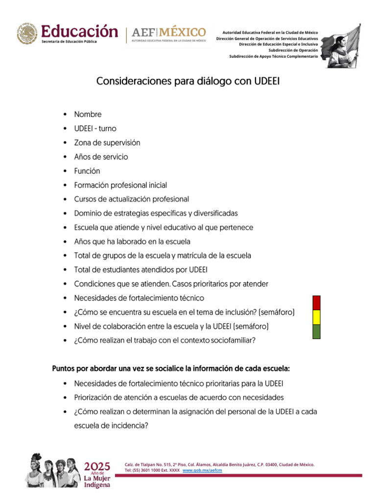 Consideraciones para Diã¡logo Con UDEEI 05.02.2025 | PDF