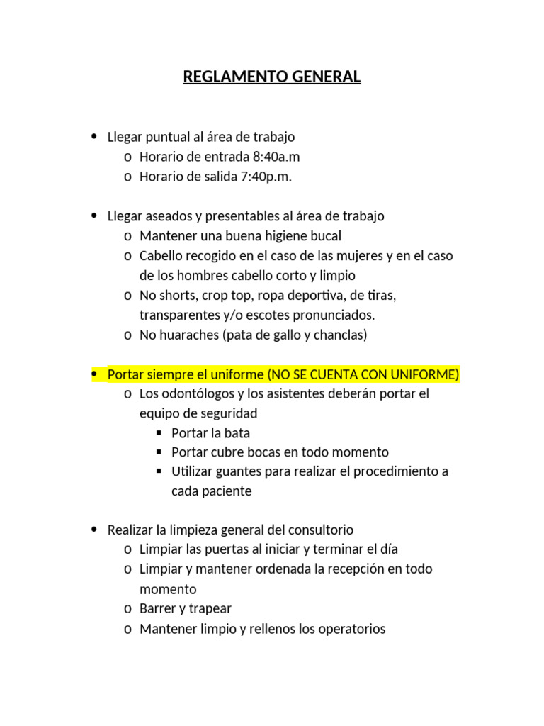 Reglamento General | PDF